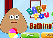 Baby Pou Bathing | juegos de Pou - jugar online - descargar - cartoon