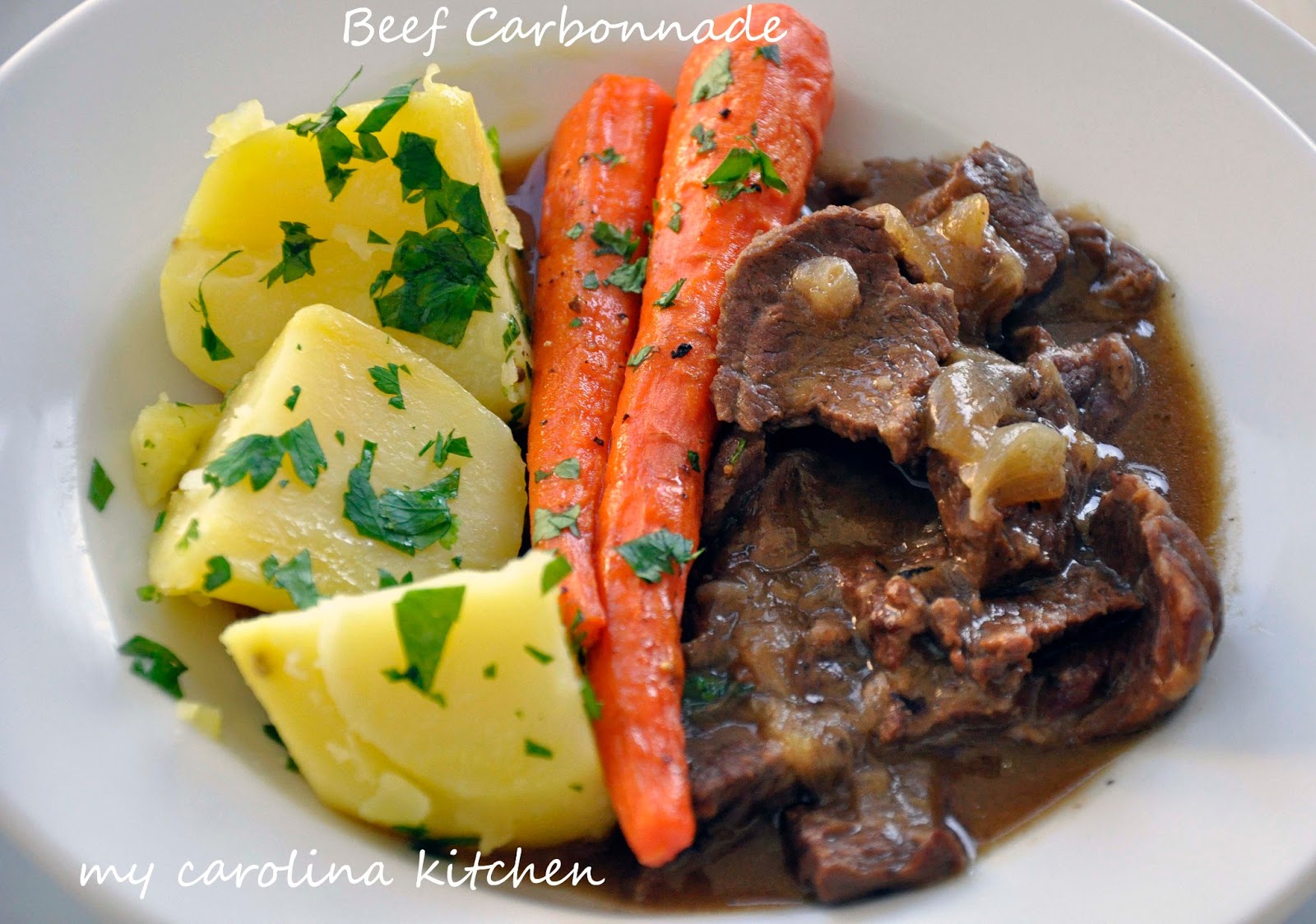 My Carolina Kitchen: Carbonnade à la Flamande ~ Belgium Beef & Onions ...