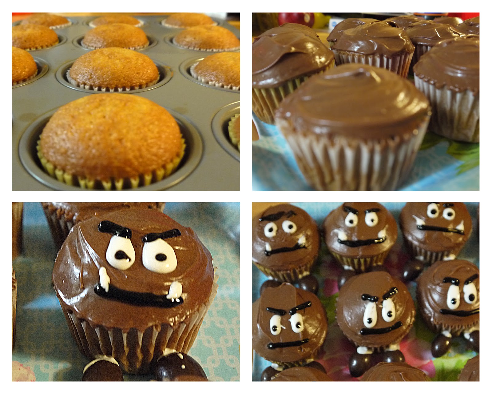 Super Mario Goomba Cupcakes ~ Petie's Little Puppies