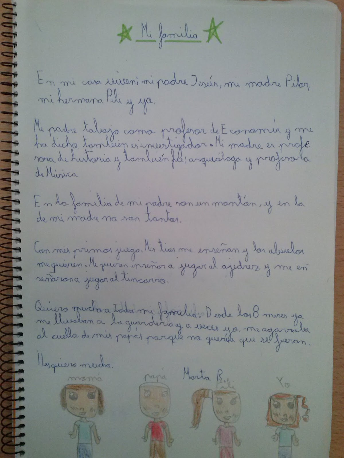 Aprendiendo: REDACCIÓN: "MI FAMILIA"