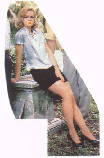 Ladies in Satin Blouses: Susan Walters - silver satin blouse