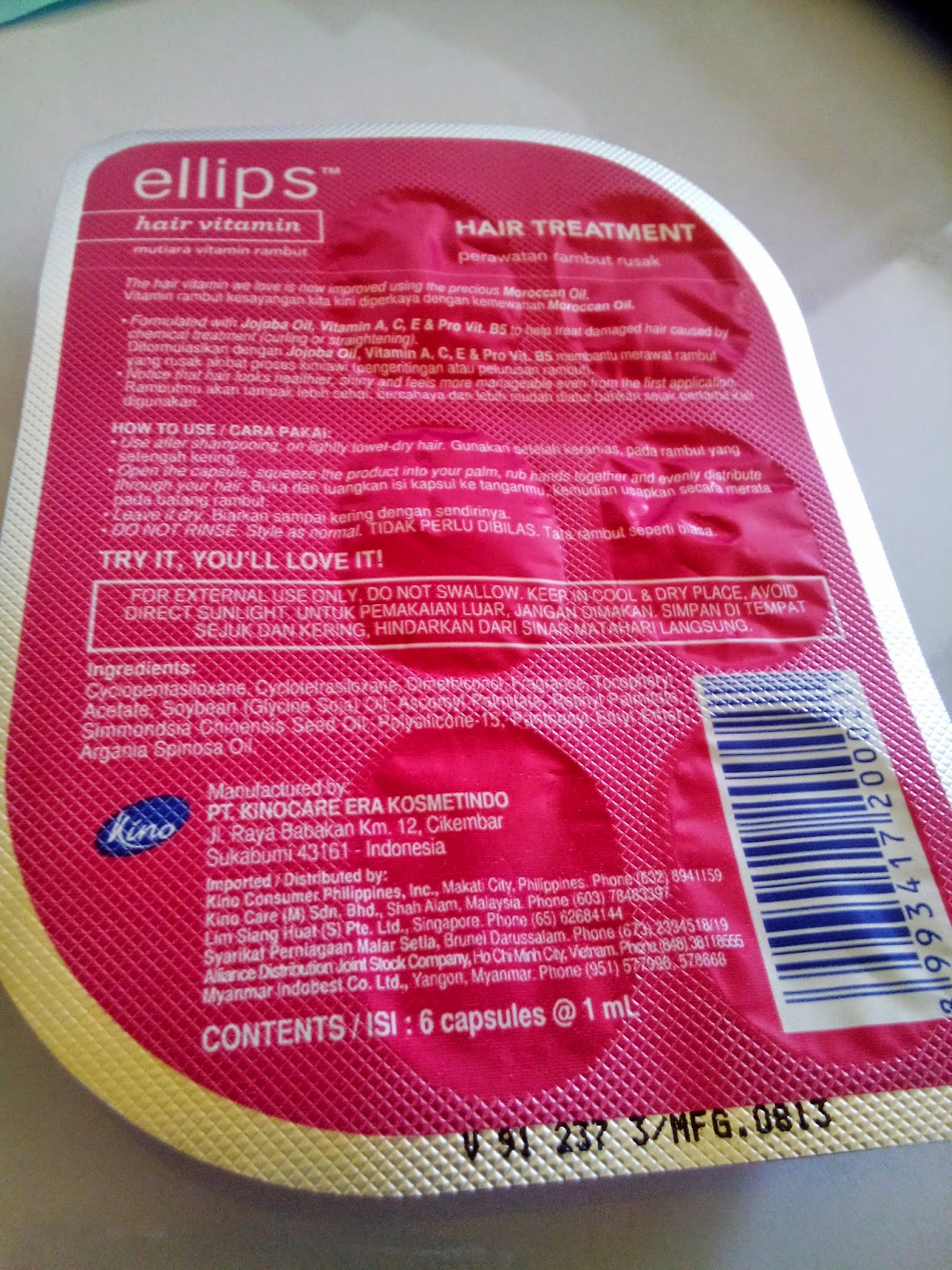 Claire's Passion Hub: Ellips Hair Vitamin Hair Treatment with Jojoba ...