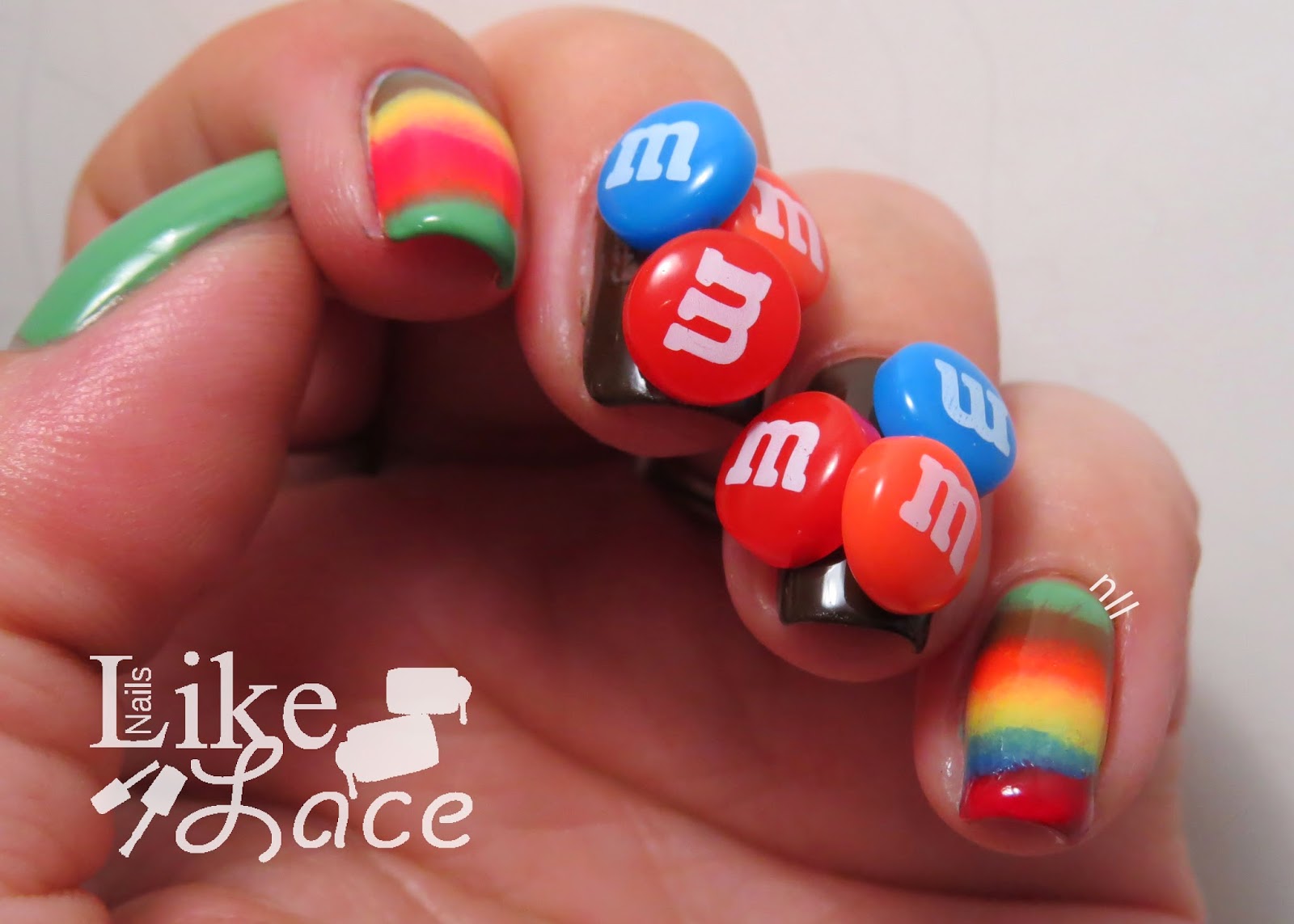 NailsLikeLace: KKCenterHk Review - 3D M&Ms Candy Nail Decor