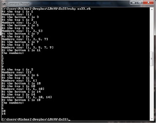 TESTHEAD: Exercise 33: While Loops: Learn Ruby the Hard Way: Practicum