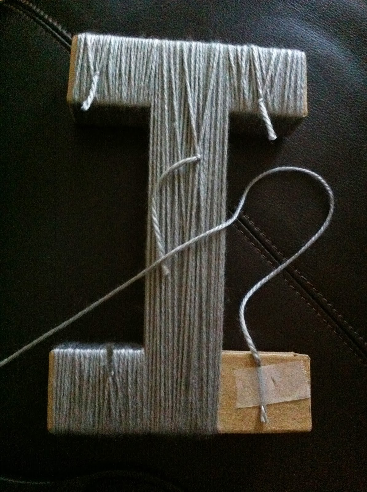 Picking out peacocks: Yarn wrapped letter tutorial