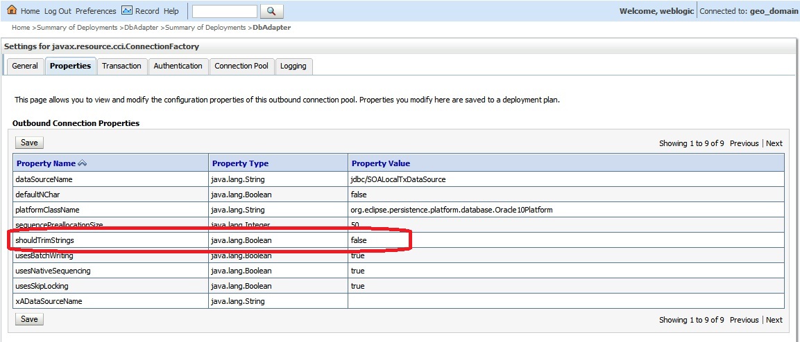 Random Cerebrations on SOA: Issue with DBAdapter Update due to char datatype & shouldTrimStrings ...