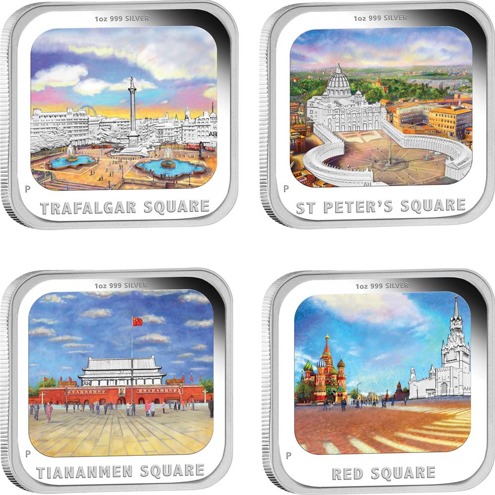 Silver Gold Bar: World Famous Squares 2013 One Ounce Silver Proof Four ...