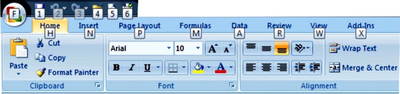 Using MS Excel Access The Ribbon Bar Using Keyboard using-ms-excel-access-the-ribbon-bar-using-keyboard