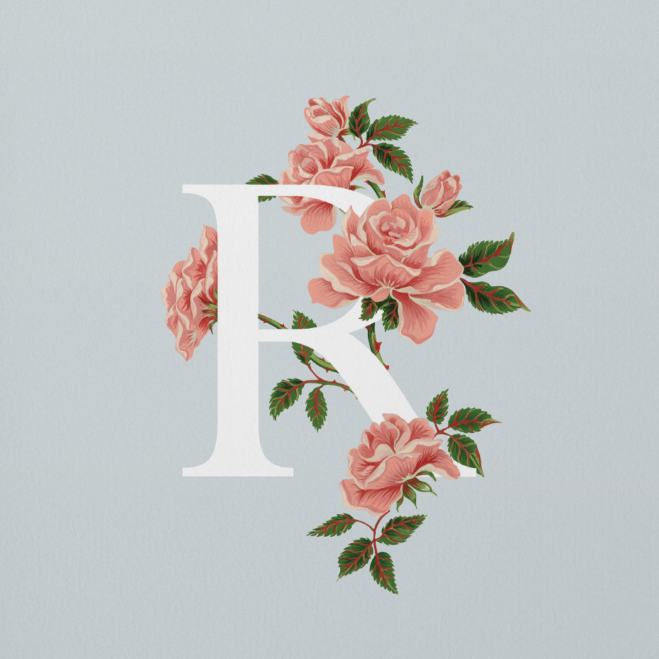 Pin by Ella Marie Zata on letters | Floral typography, Alphabet design ...