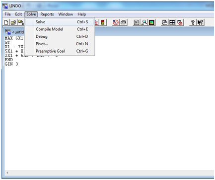 Software LINDO (Linear Ineraktive Discrete Optimizer) | desah arofah
