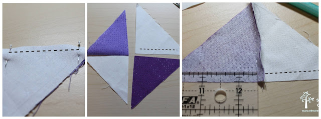 Hand Pieced QAL : The Quarter-square Triangle Block (Block 4) | Elm ...