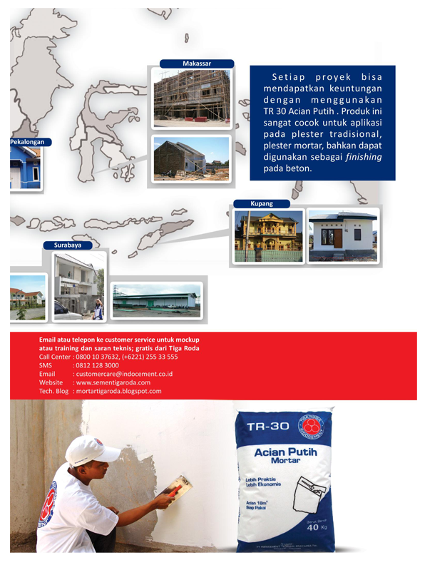 Material Bahan Bangunan Semen TR30 Acian Putih di Malang - Jual Semen ...