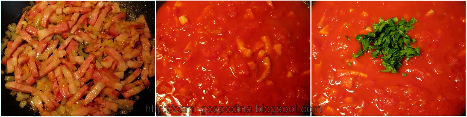 Cami Gospodina: Paste cu bacon in sos rosu