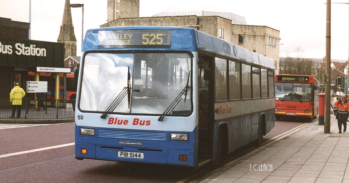 Busworld Photography: A Bit of Blue Tack in Bolton: Blue Bus PIB 5144