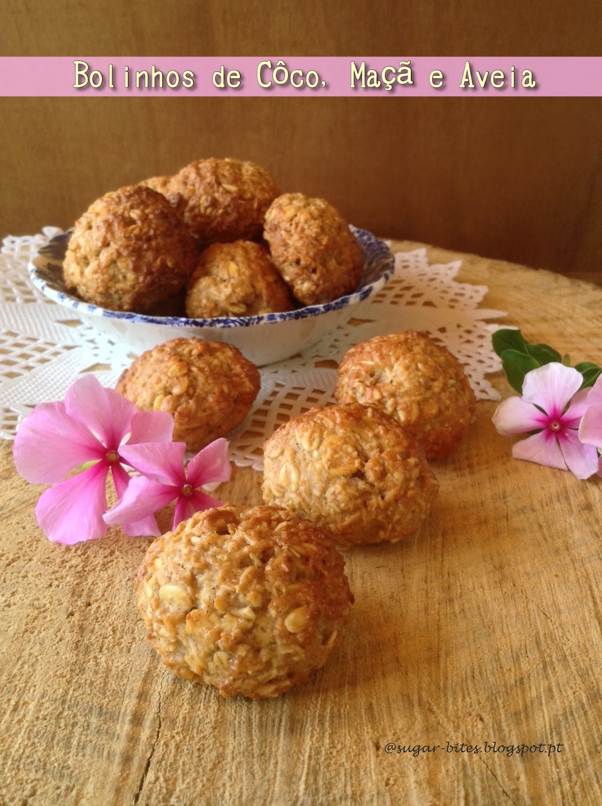 Sugar Bites: Bolinhos de Coco, Maçã e Aveia