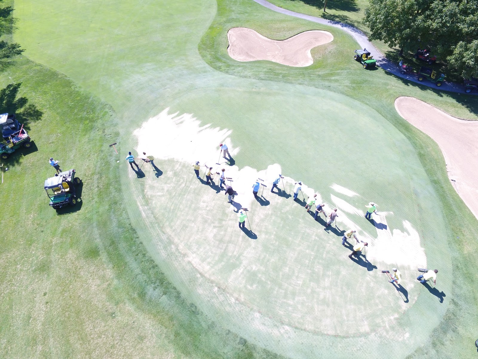 The World of Turf: Aerification of White Course Greens