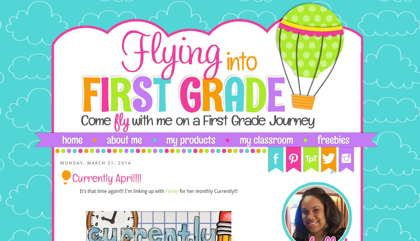 Flying into First Grade | blog design | Designs By Kassie