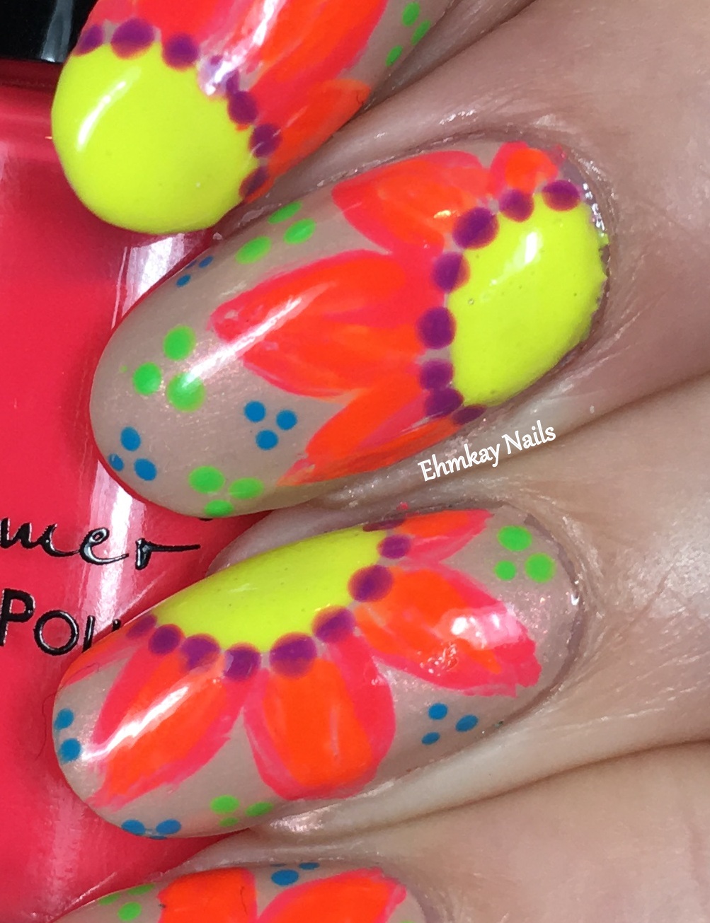 ehmkay nails: Polish Con NYC Nails: KBShimmer All the Bright Moves Neon ...