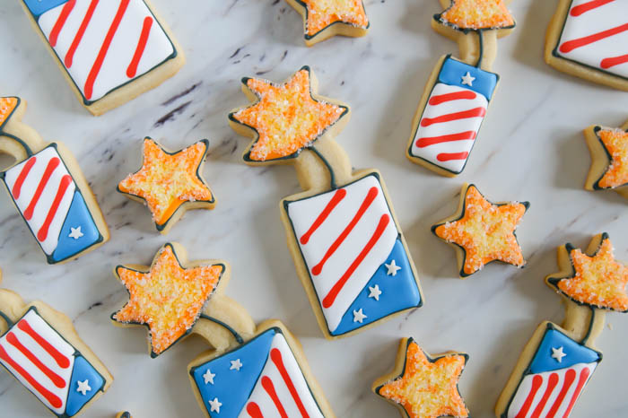 Fourth of July Fireworks Cookies | Bake at 350°