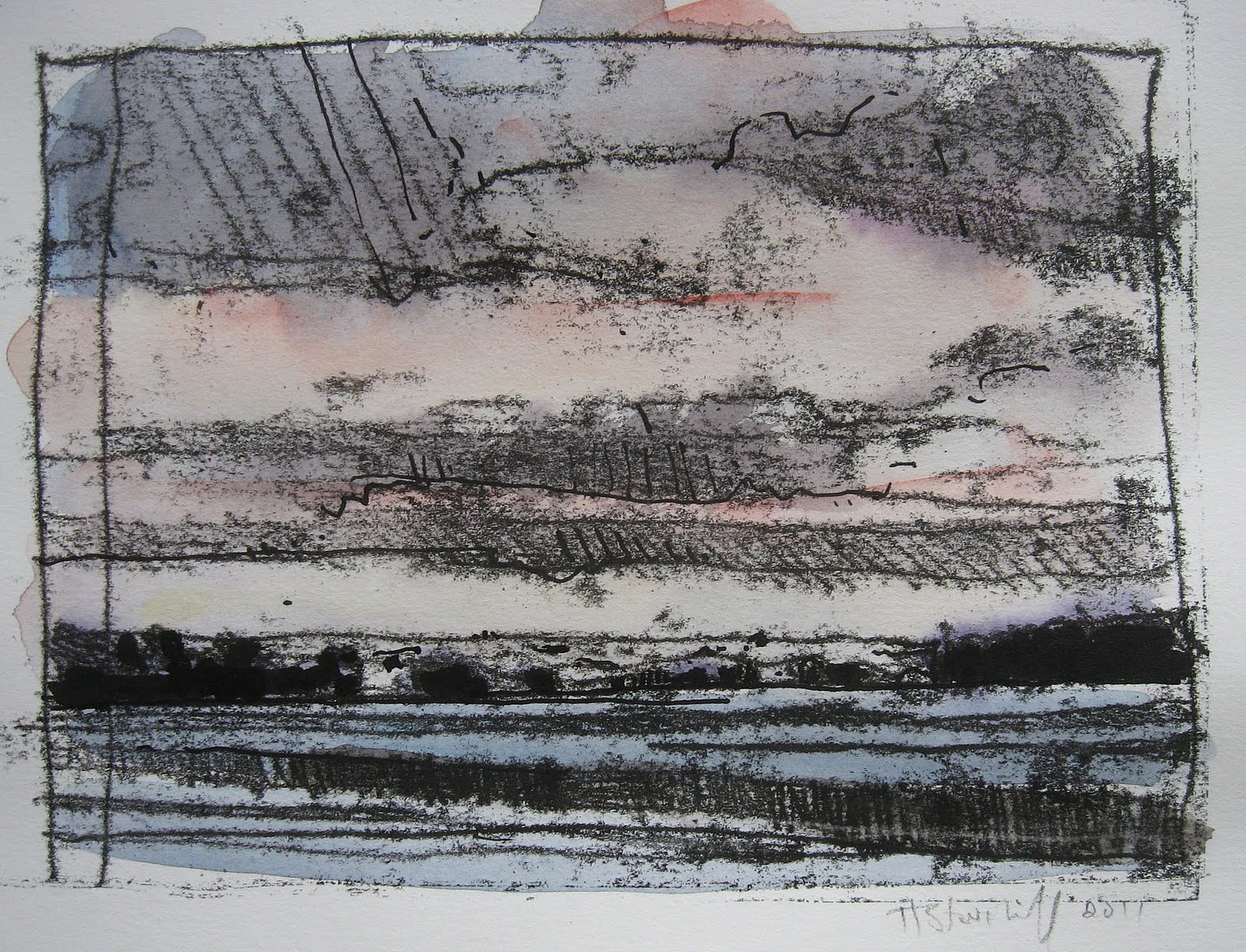 Landscape Paintings...Harry Stooshinoff: Monoprint with Watercolor