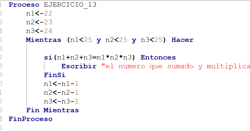 Algoritmos: HALLAR RESULTADO DE TRES VALORES QUE SUMADO Y MULTIPLICADO ...
