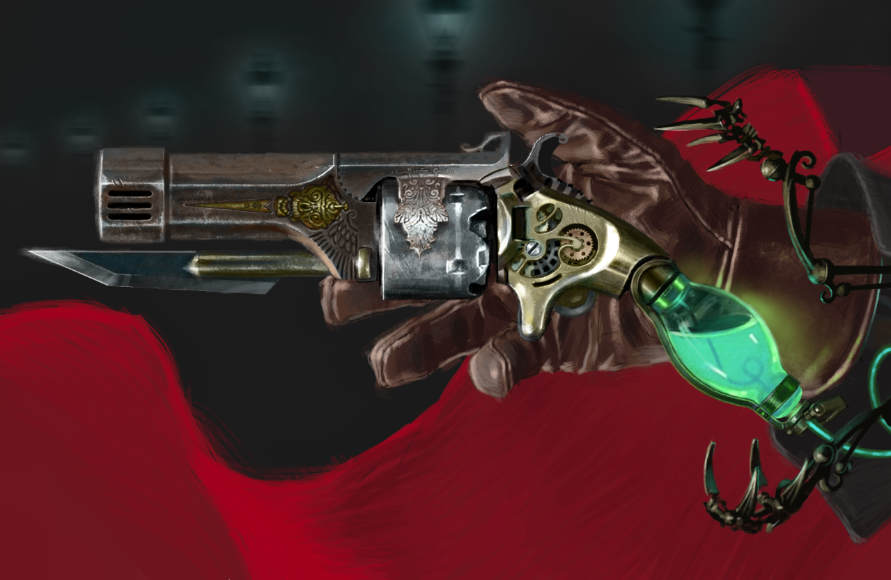 Mowrer Art Steampunk Frankenstein and more: Frahnknshtyne's weaponized arm