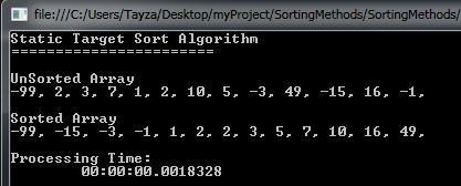 C# - Static Target Sort Algorithm | WLC_Programming Knowledge