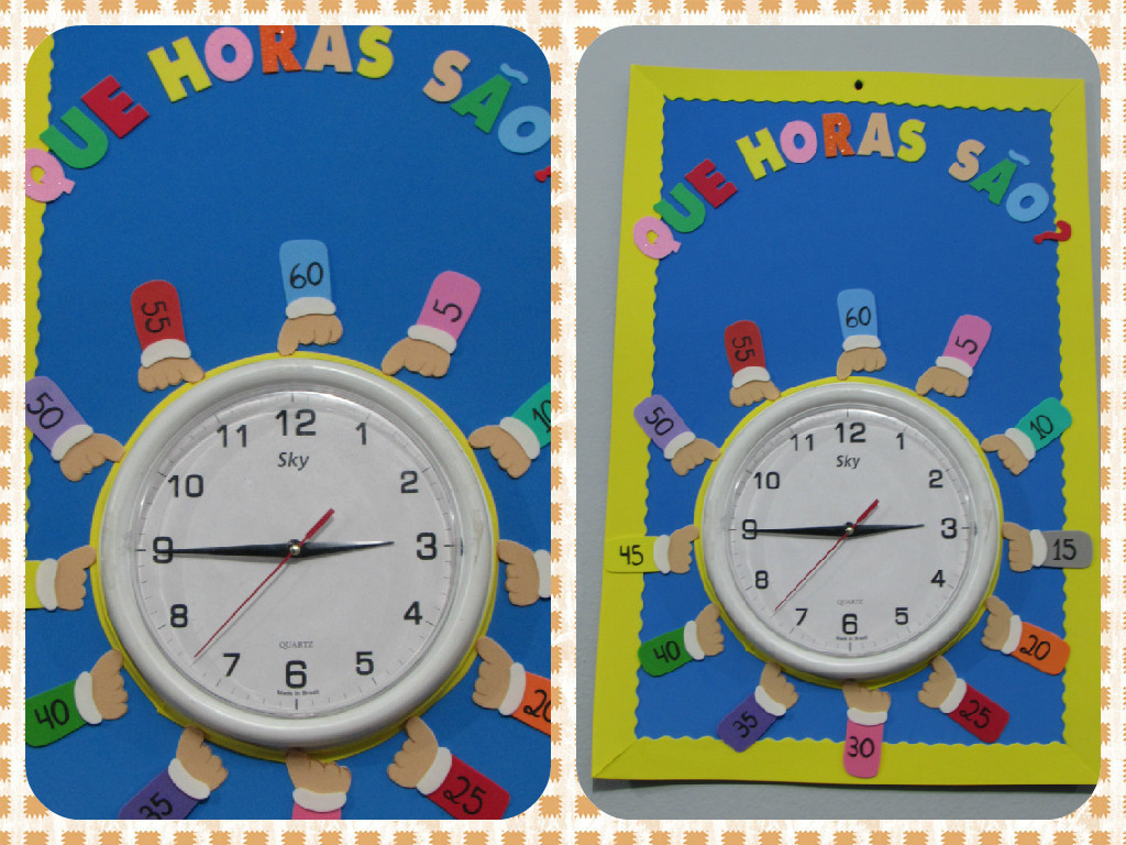 Lu artes: Painel escolar ...Que horas são?