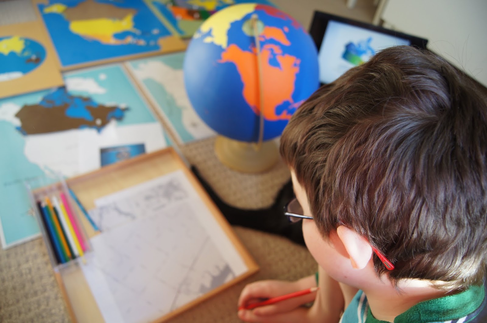 Montessori Geography, Me On The Map Activity - "Making Montessori Ours"