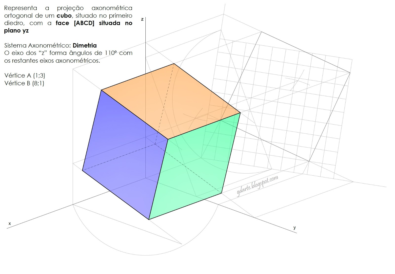 Geometria Descritiva - jpprimo: GDA II - Teste 2.2.2 - Projeção ...