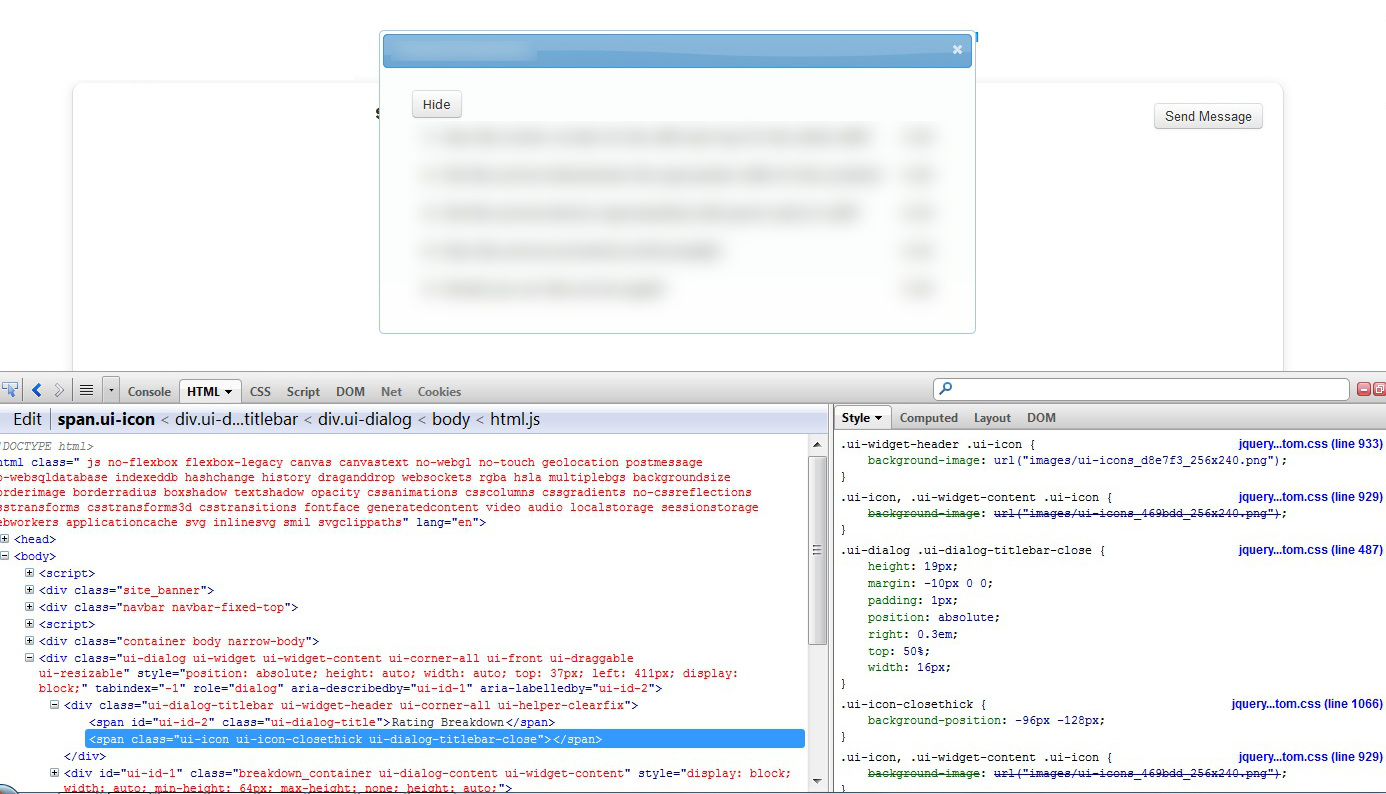 Programming Notes To Self Jquery Ui 192 Dialog Box Did Not Have An Image For Its Close Button
