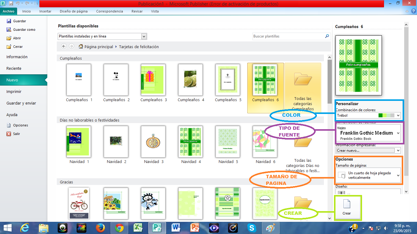Talleres informáticos de Maria Camila: COMO ELABORAR UNA TARJETA DE ...