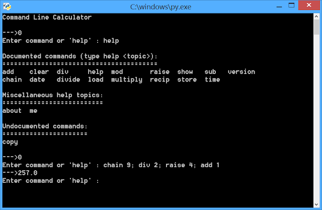 #Python Command Line Calculator - Superdecade Games