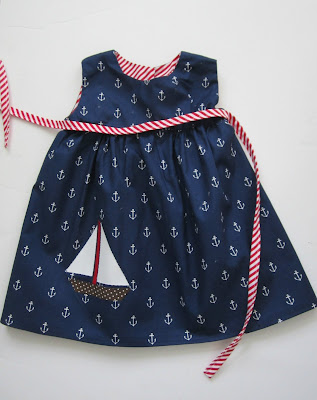 Sweet Magnolia Way: Sailboat Dress ~ Out to Sea Fabric