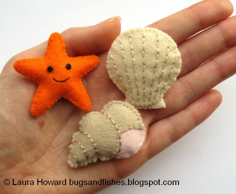 Bugs and Fishes by Lupin: How To: Make a Mini Felt Starfish