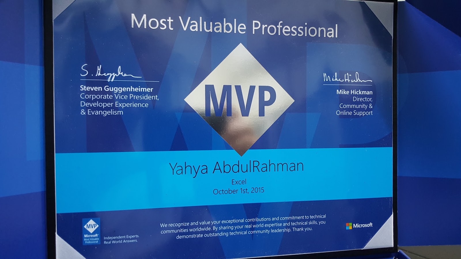 I’m Finally a Microsoft MVP Excel !|Excel4Us