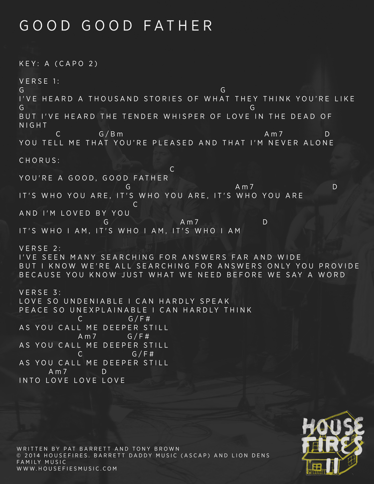 Sunshine Dreams to You: Good, Good Father