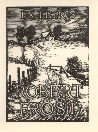 Robert Frost's bookplate and related ephemera