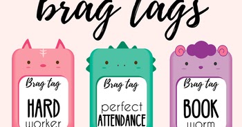 Classroom Freebies Too: FREE Brag Tags for Your Students!