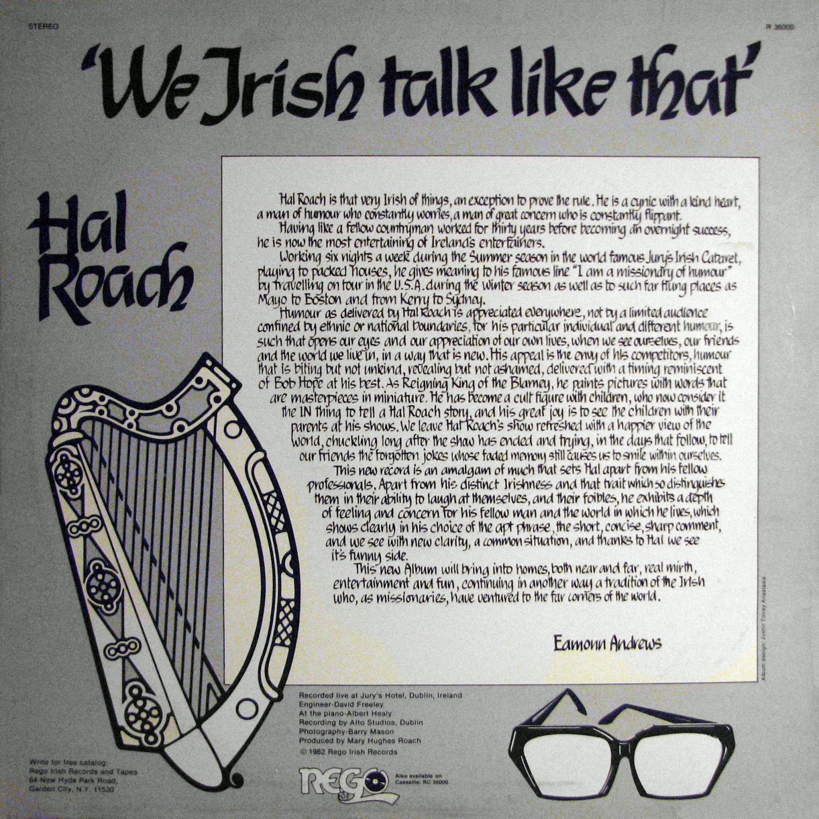 Vintage Stand-up Comedy: Hal Roach - We Irish Talk Like That 1982 (Ireland)