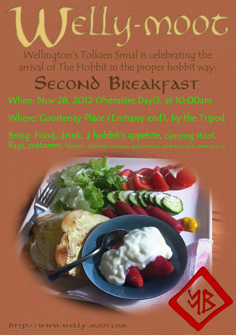 Welly-moot: Second Breakfast on Nov 28 (Red Carpet Day!)