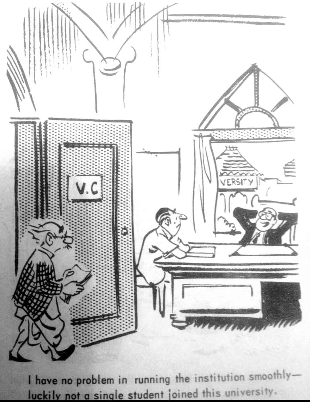 R.K. Laxman's Cartoons: School & College Infrastructure