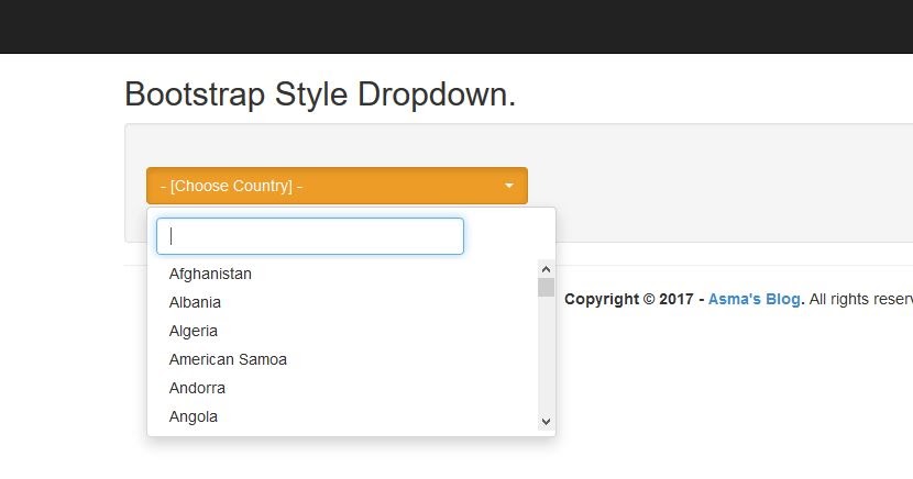 Aspnet Mvc5 Bootstrap Style Dropdown Plugin Asmas Blog
