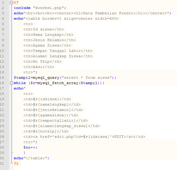 Membuat Script Edit Menggunakan PHP | TKJ Blackom Bray