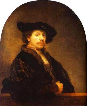 Famous Paintings and Arts: Rembrandt Van Ryn - Portrait Painting by Himself