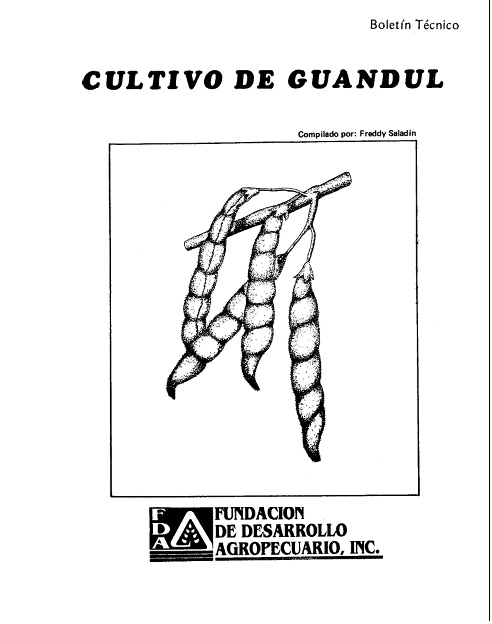 El cultivo del quinchoncho o guandul | Libros del agro