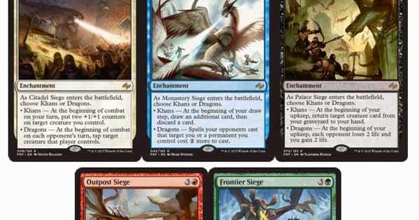 FRONTIER SIEGE Fate Reforged MTG Green Enchantment Rare BEST PRICE ...