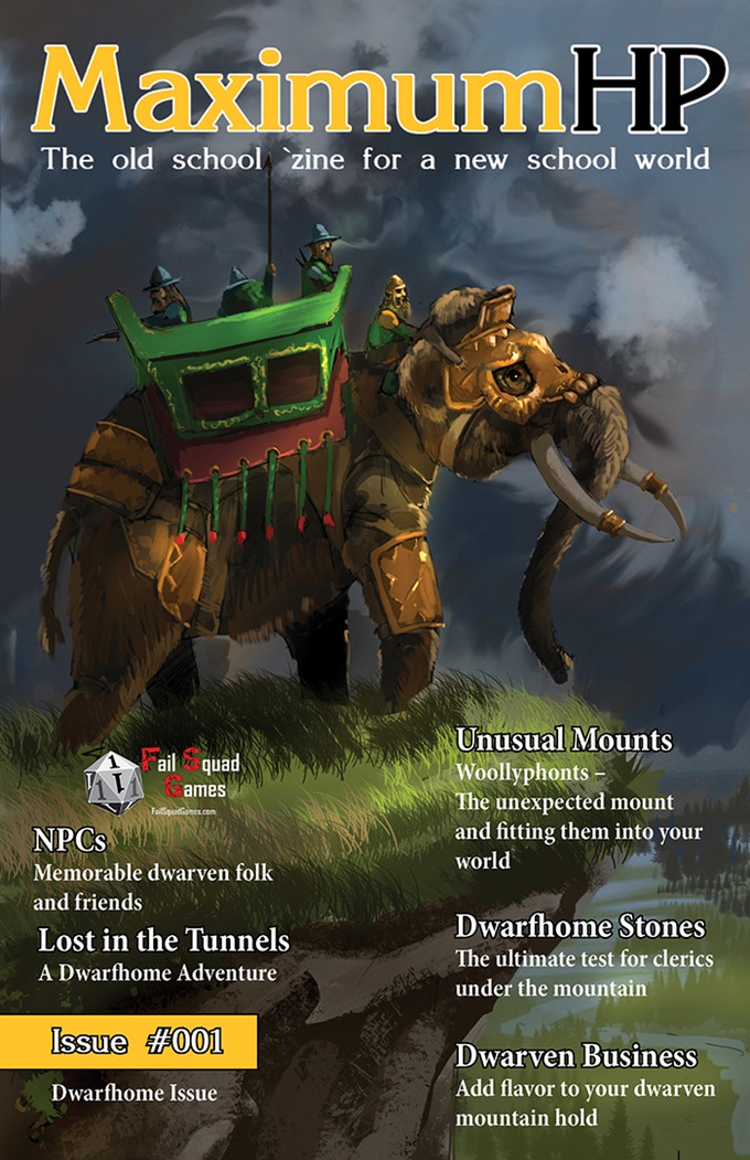 Tenkar's Tavern: Kickstarter - Maximum HP - RPG Zine Issue 001 (OSR / 1e)