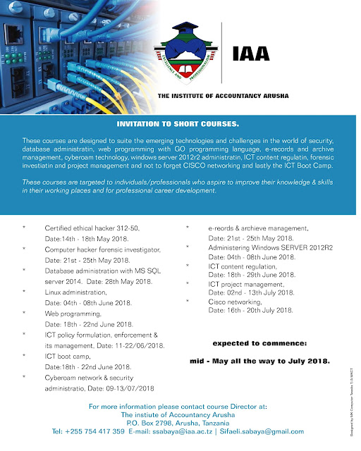 INVITATION TO ICT SHORT COURSES - MICHUZI BLOG