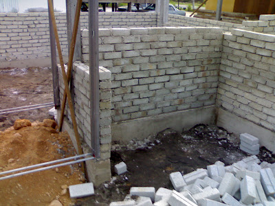 Kerja membina dinding | Bina rumah sendiri